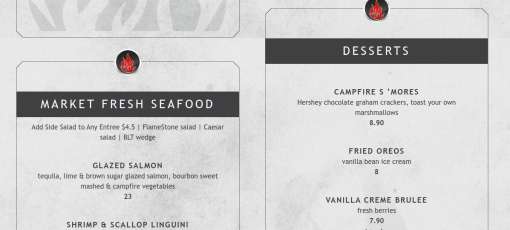 FlameStone American Grill Menu - Oldsmar, Florida | Sirved