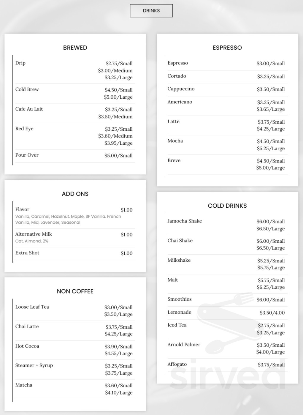 Burgie's Coffee | South Ames menu in Ames, Iowa, USA