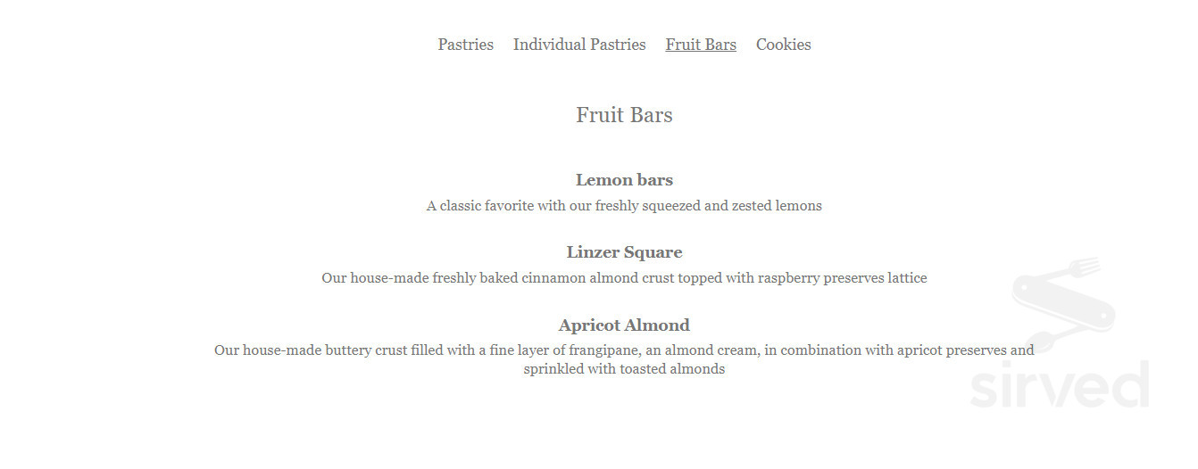 Cottage Street Bakery menus in Orleans, Massachusetts, United States