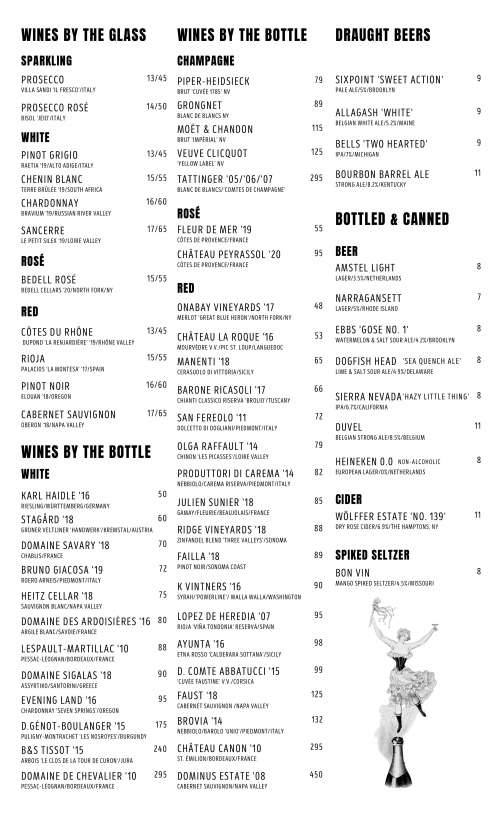 The Ragtrader & Bo Peep Cocktail and Highball Store menu in New York ...