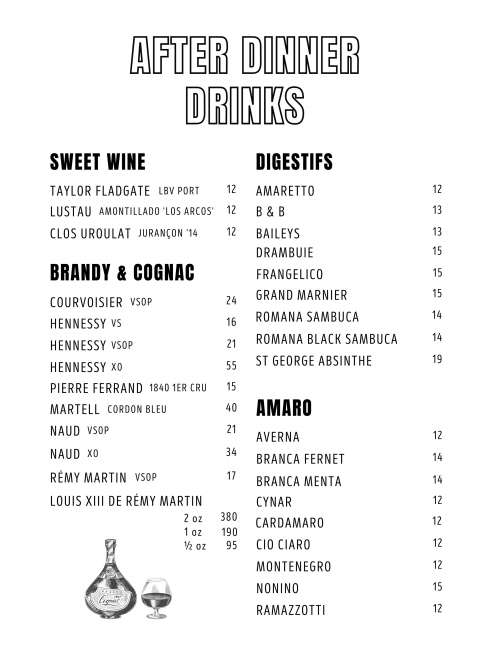 The Ragtrader & Bo Peep Cocktail and Highball Store menu in New York ...