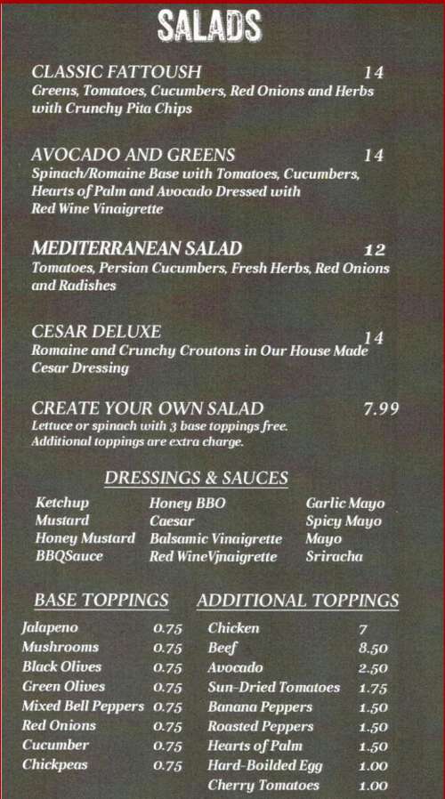BLVD Prime Grill menu in Queens, New York, USA