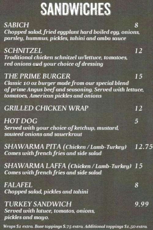 BLVD Prime Grill menu in Queens, New York, USA