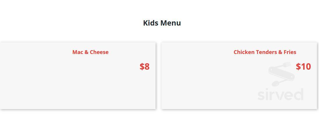 Growers Pub menu in Salinas, California, USA