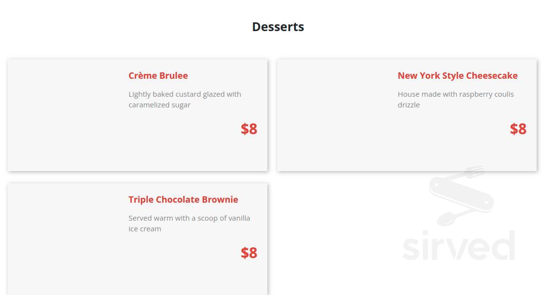 Growers Pub menu in Salinas, California, USA