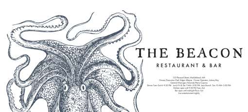 Menu for The Beacon Restaurant and Bar in Marblehead, MA | Sirved