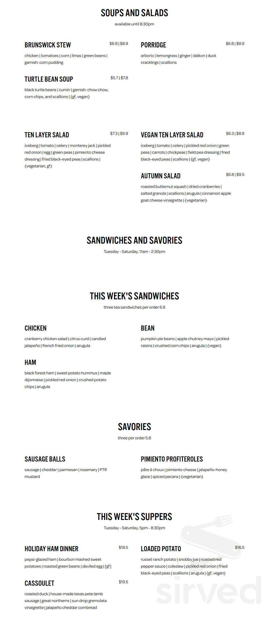 Pimiento Tea Room Menu In Holly Springs North Carolina USA Pimiento Tea Room Menu In Holly Springs North Carolina USA