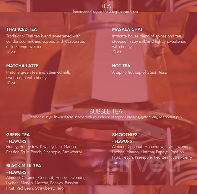 Red Velvet Cafe menu in Columbus, Ohio, USA