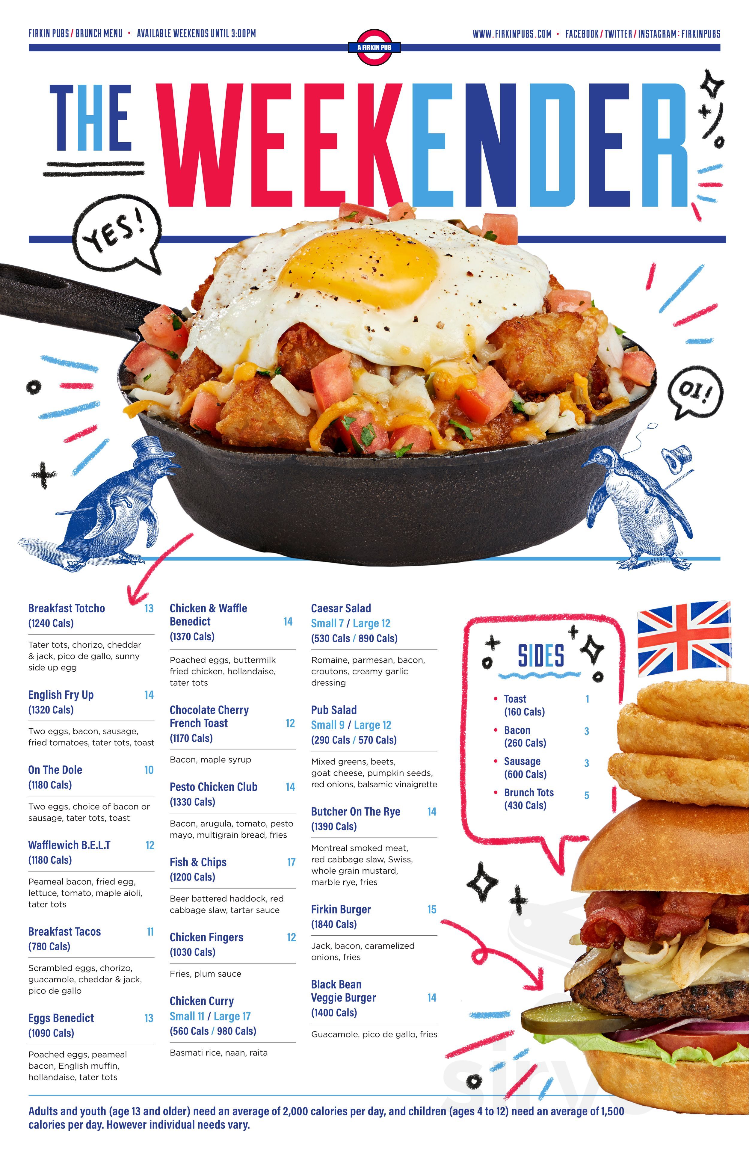 Firkin on Harbour menus in Toronto, Ontario, Canada