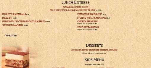 Menu for Piesanos Stone Fired Pizza in The Villages, FL | Sirved