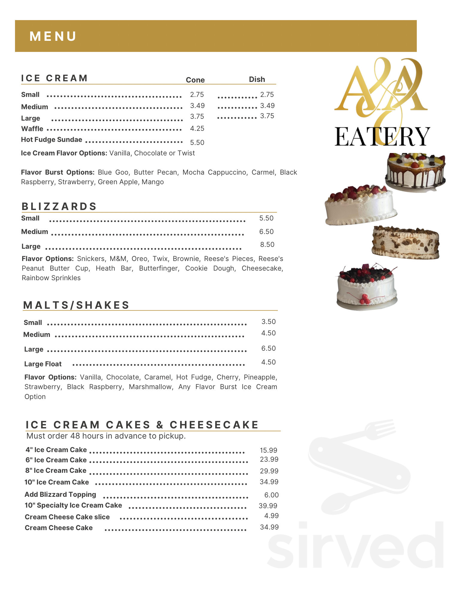 The Inside Scoop menus in Lake Andes, South Dakota, United States