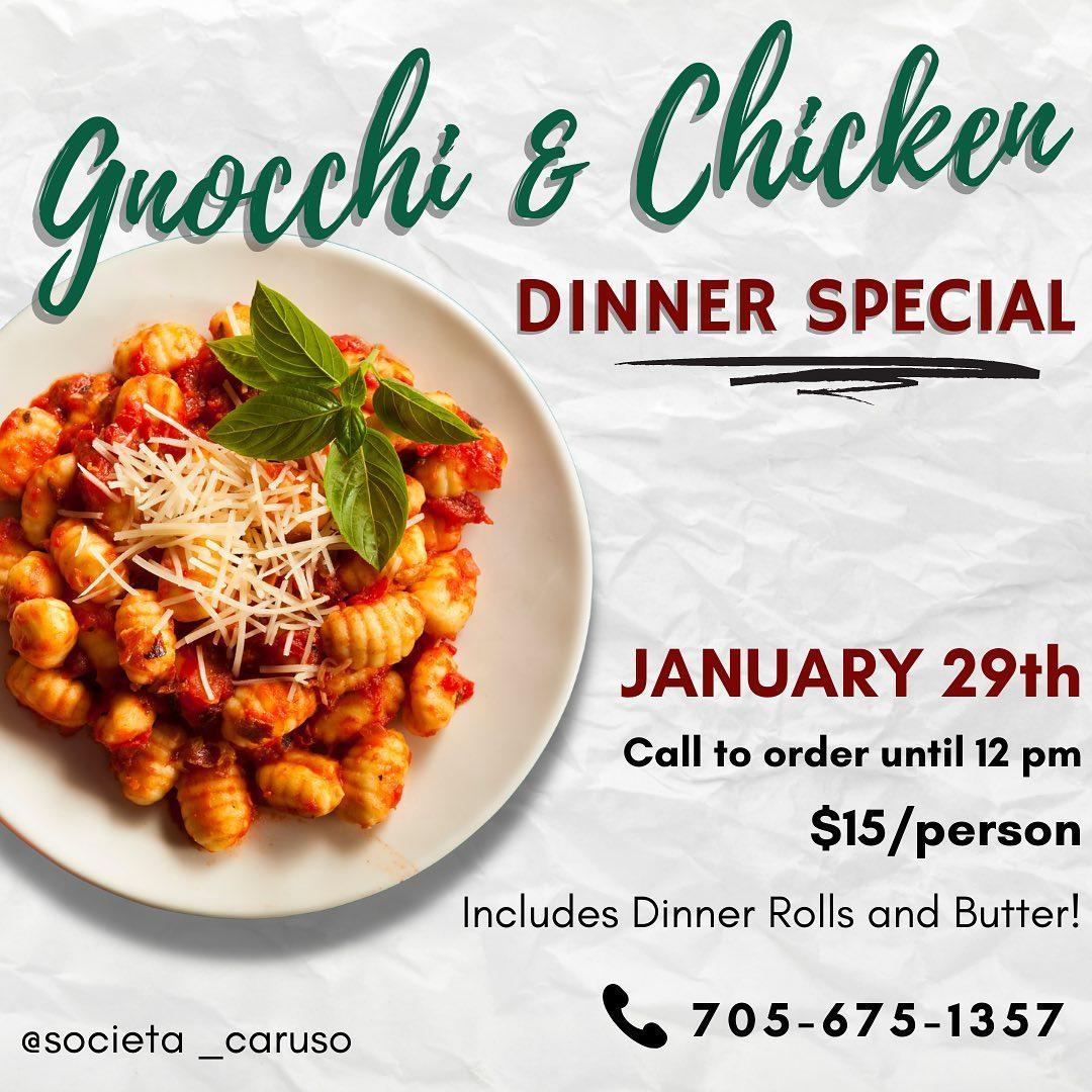 Caruso Club menu in Greater Sudbury, Ontario, Canada