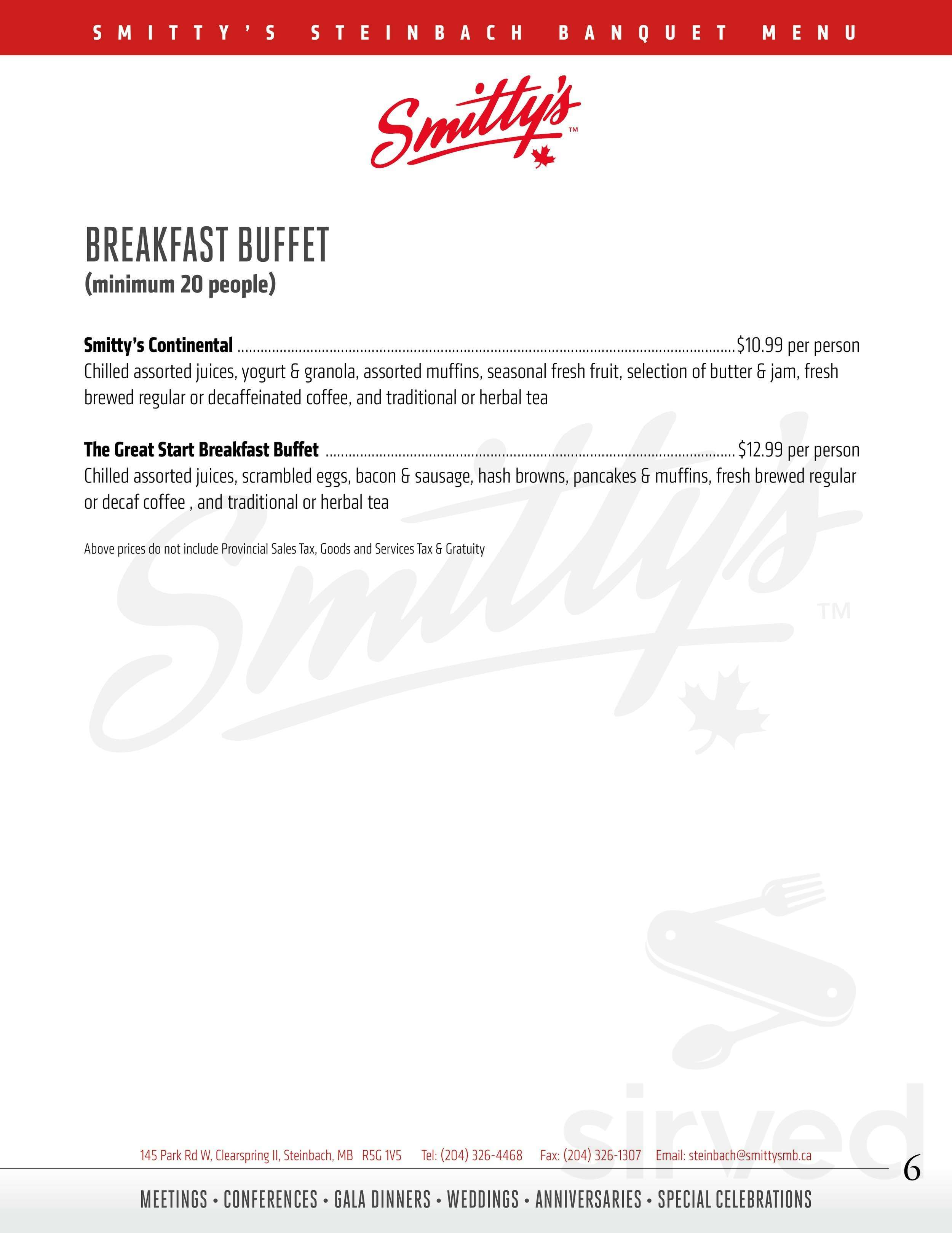Smitty's Family Restaurant and Lounge Kenaston menus in Winnipeg ...