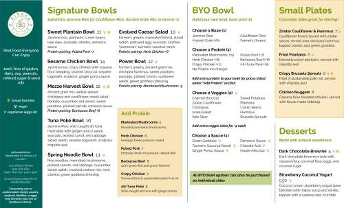 Kitava menu in San Francisco, California, USA