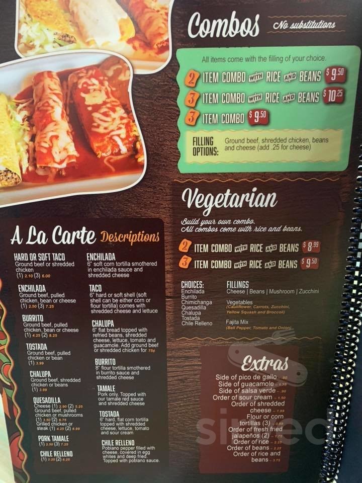 Casa Juarez Mexican Town menu in Maryland Heights, Missouri, USA