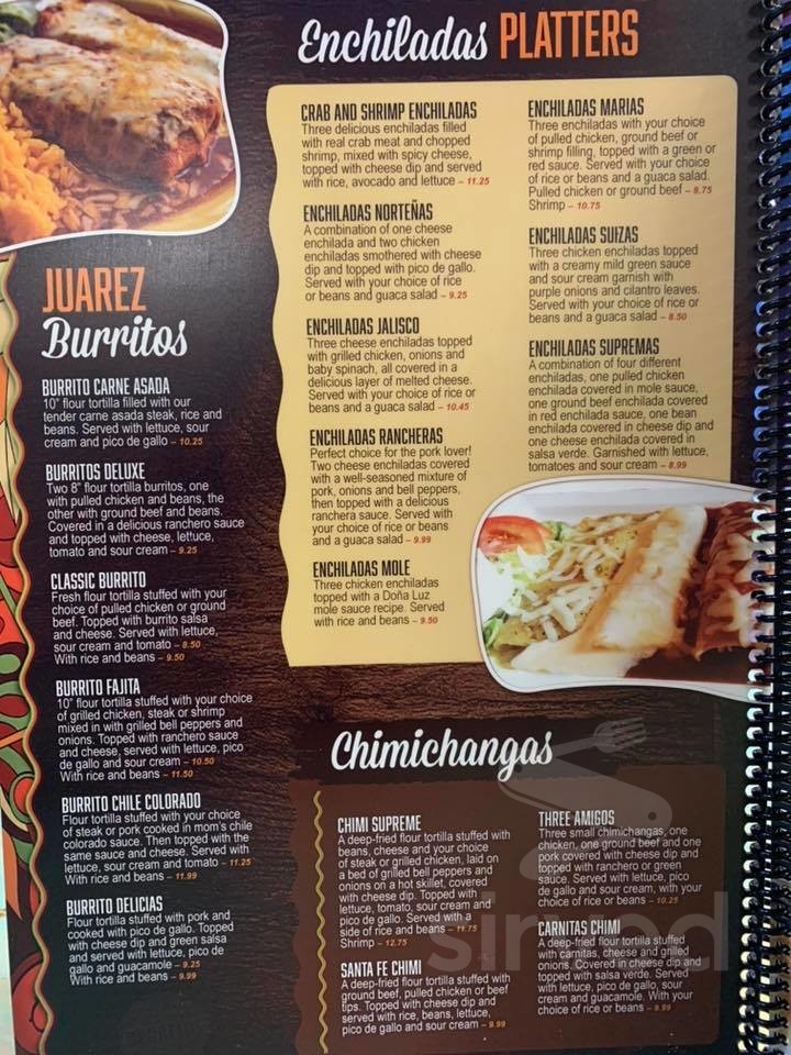 Casa Juarez Mexican Town menus in Maryland Heights, Missouri, United States