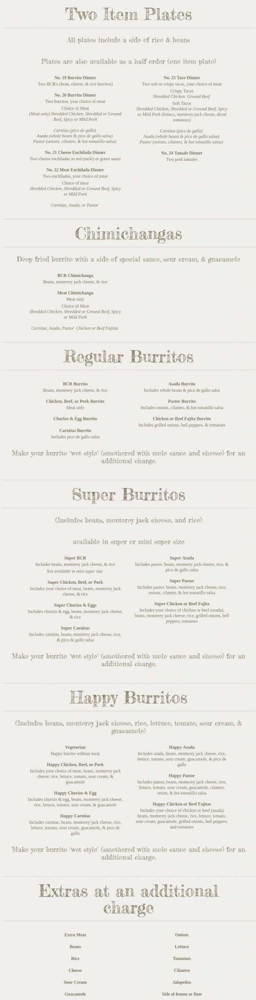 Los Panchos Restaurant - Pleasant Hill menu in Pleasant Hill ...