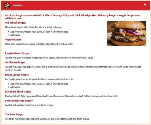 Butterbee's American Grille menu in Mt Orab, Ohio, USA