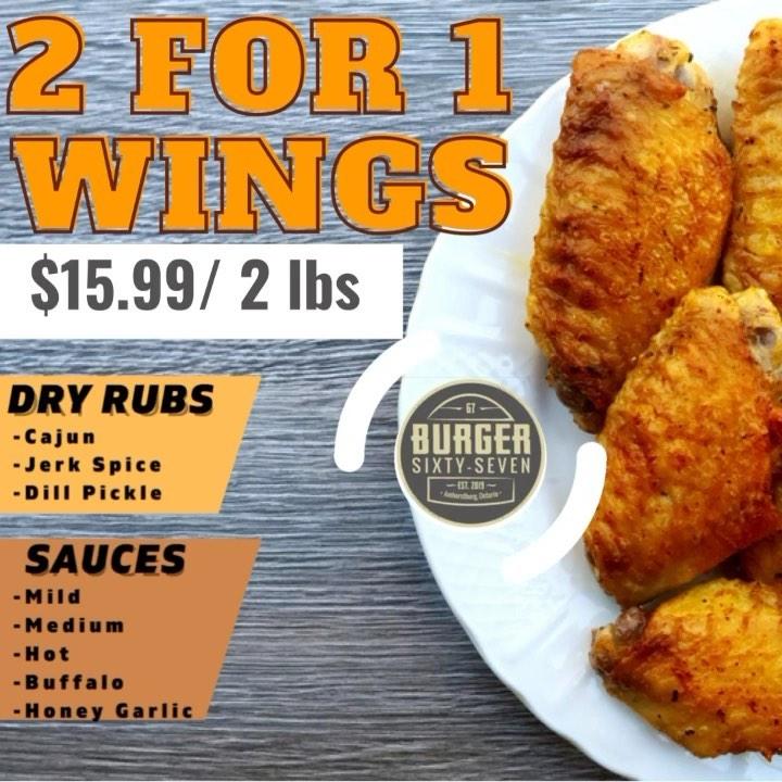 Burger 67 menus in Amherstburg, Ontario, Canada