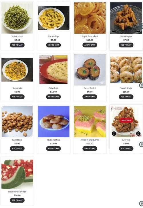 Sukhadia's Sweets and Snacks menu in Chicago, Illinois, USA