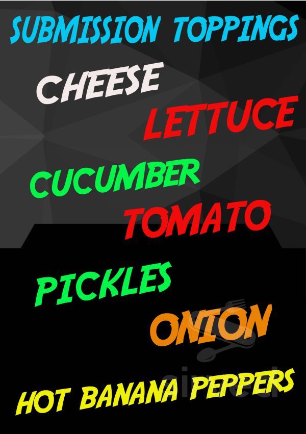 SUBMISSION SUBS menus in St. Catharines, Ontario, Canada