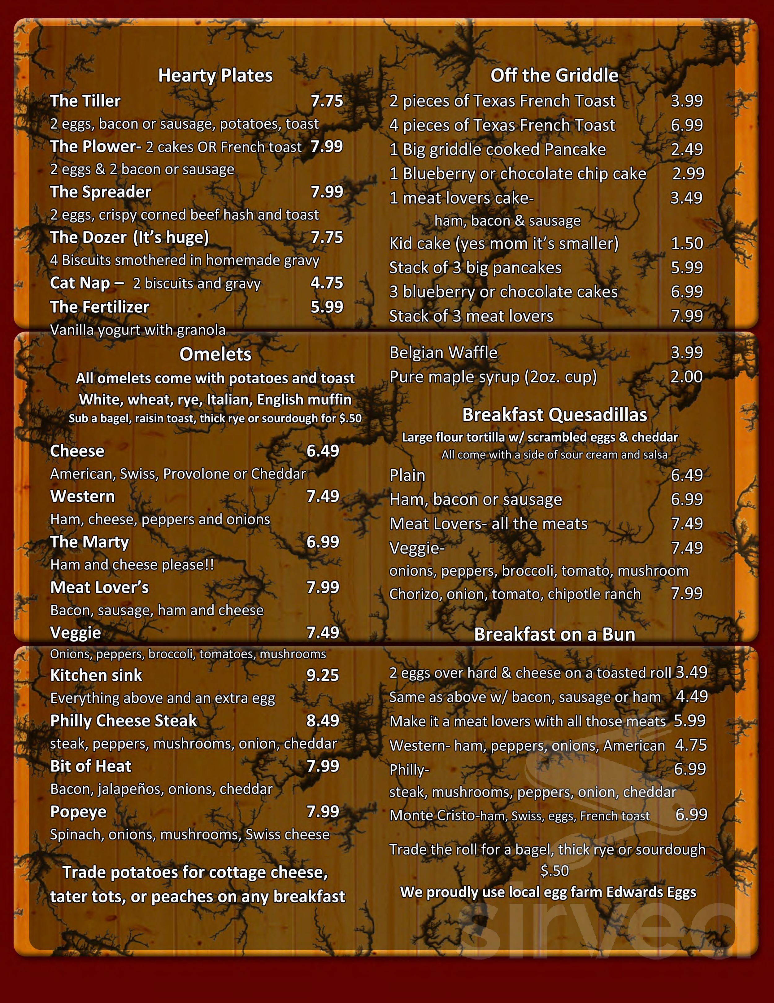 Dugans Country Grill menu in Aurora, New York, USA
