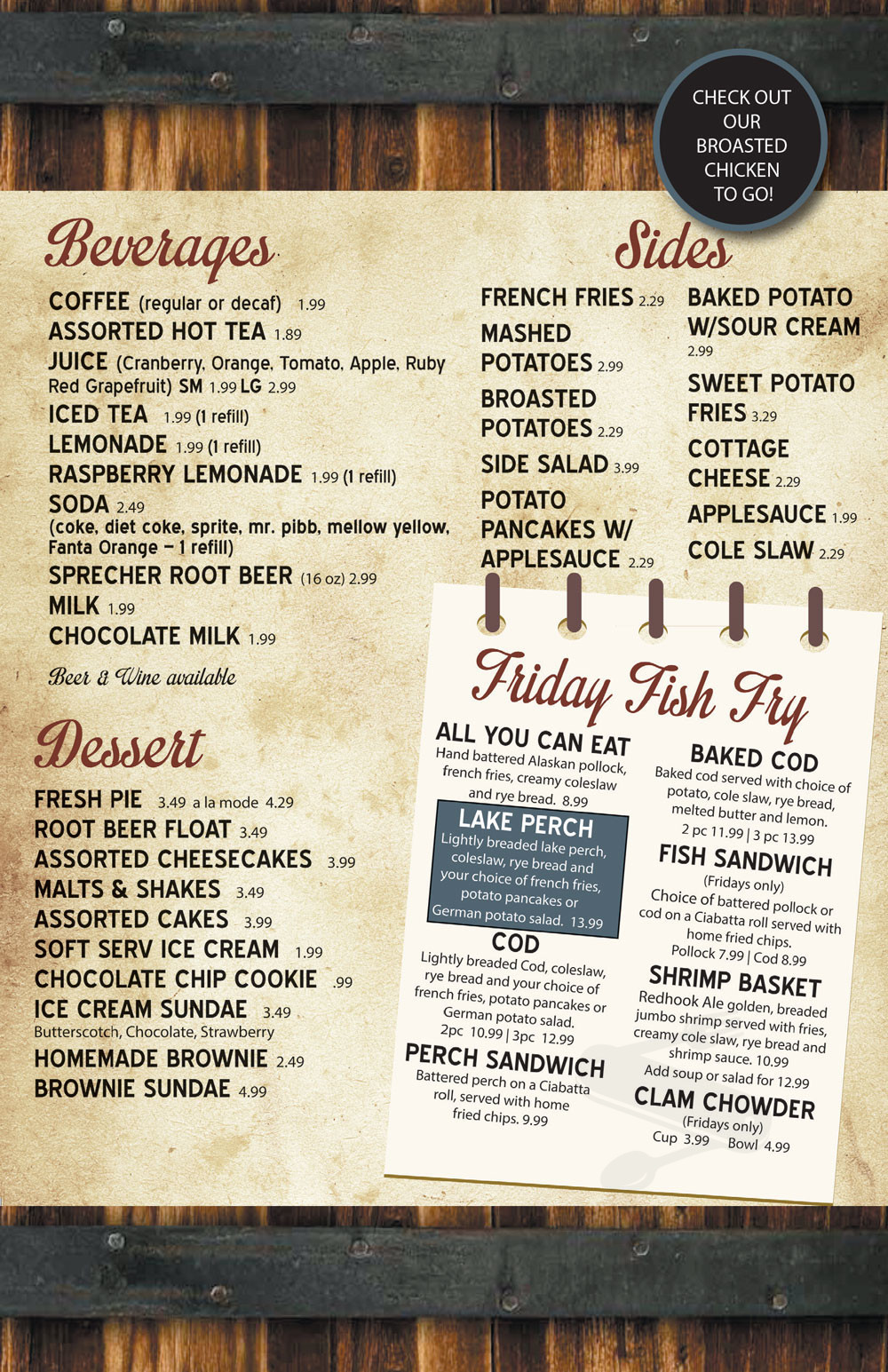 Jim's Grille menus in Cedarburg, Wisconsin, United States