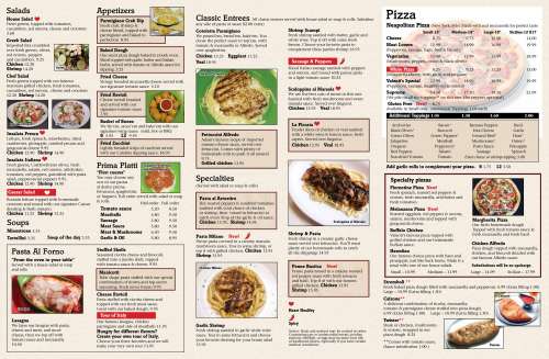 Valenti's Italian Restaurant menu in Vass, North Carolina, USA