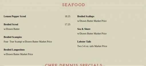 Menu for Sparta Steak House & Lounge in Canton, OH | Sirved