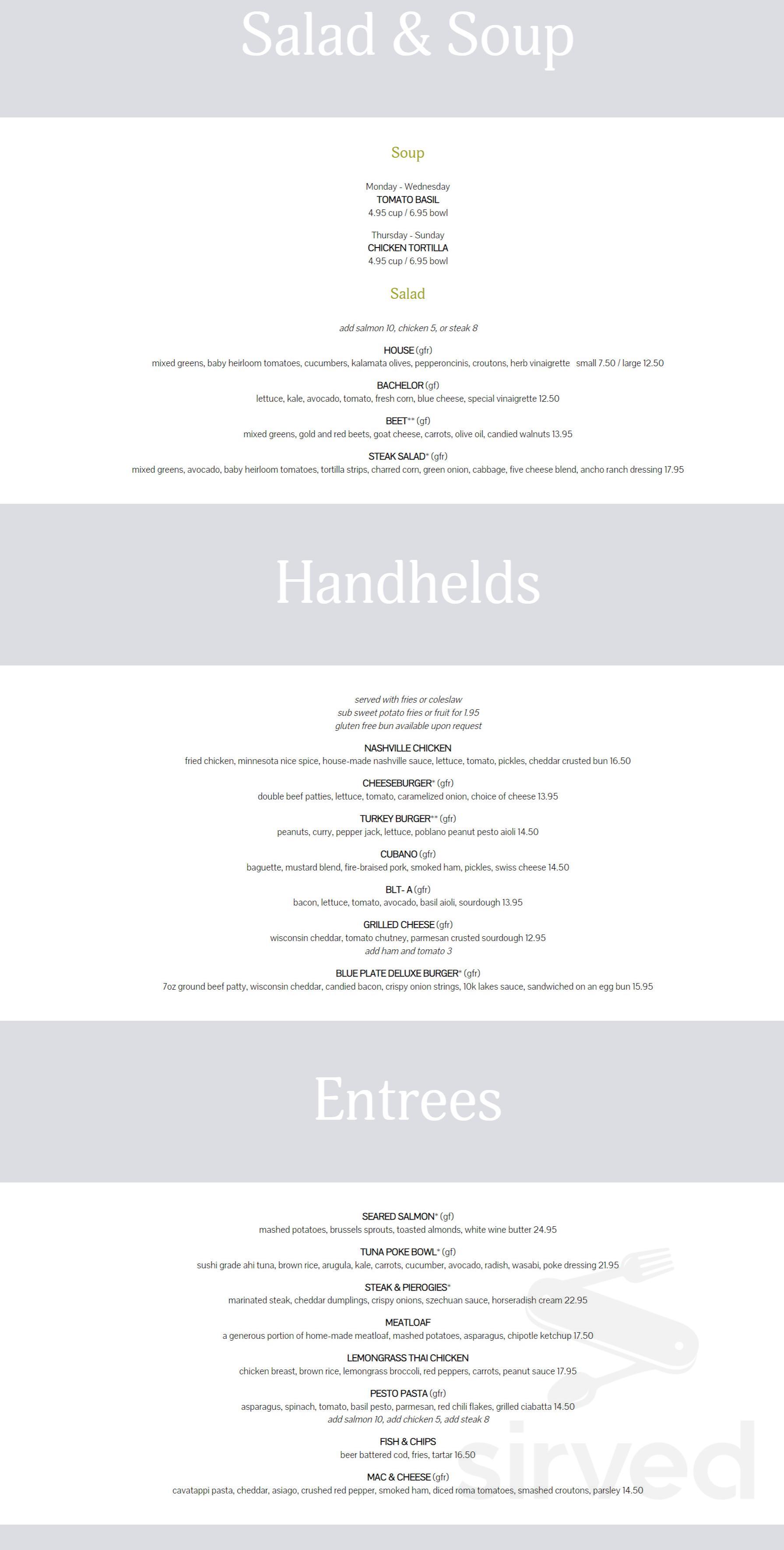 Menu - St Paul MN's Highland Grill | Sirved