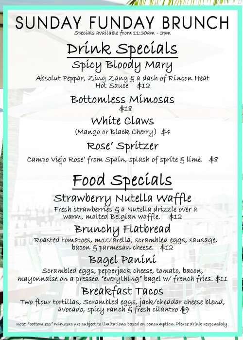 TideHouse Waterfront Restaurant menu in Stuart, Florida, USA