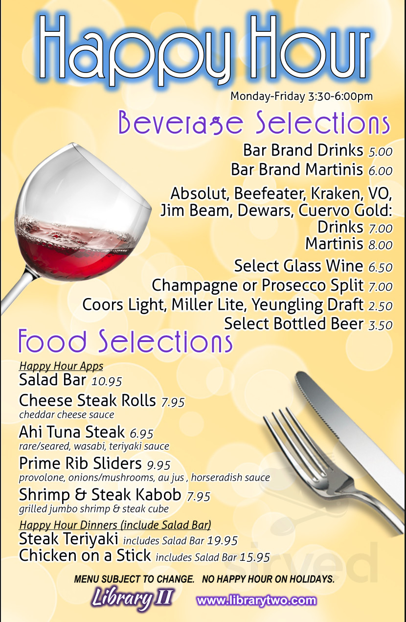 Menu for Library II in Voorhees Township, NJ | Sirved