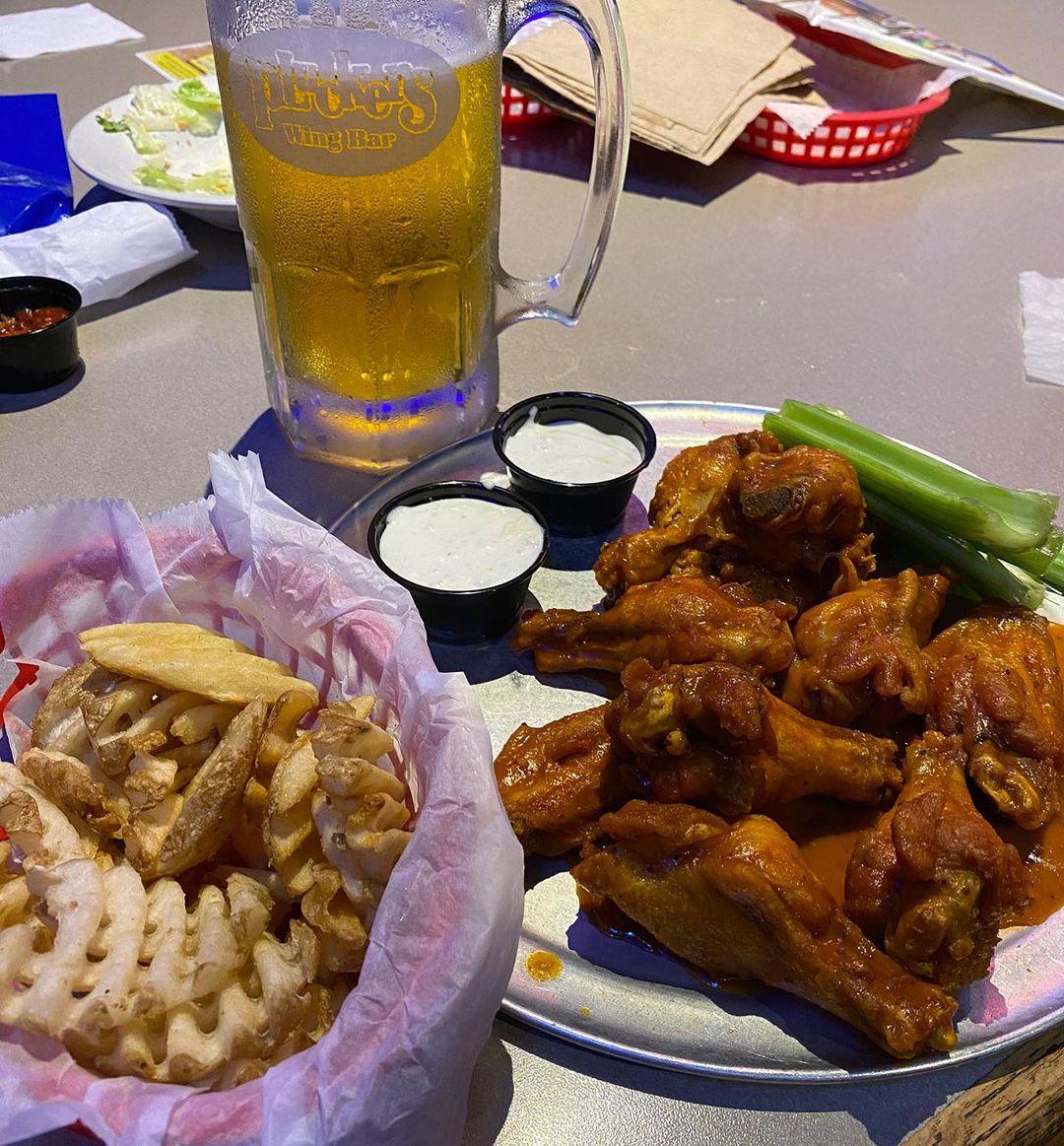 Pluckers Wing Bar menu in San Antonio, Texas, USA