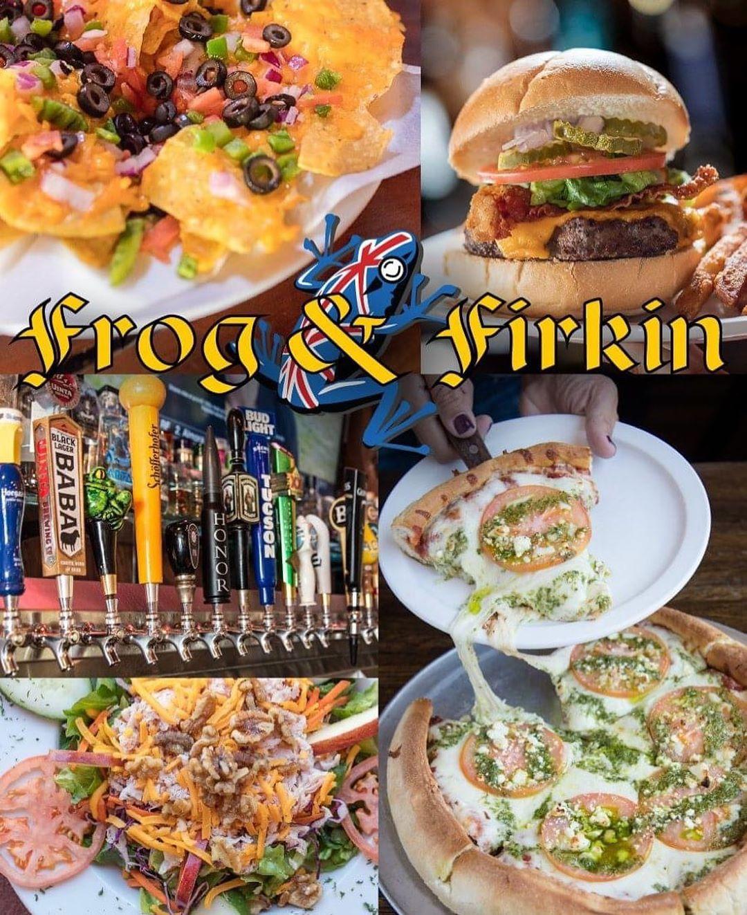 Frog & Firkin menu in Tucson, Arizona, USA