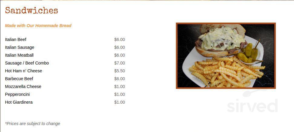 Moscato's Pizza menus in Poplar Grove, Illinois, United States