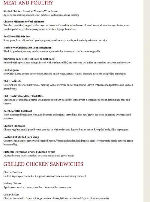 Rode's Fireside Restaurant menu in Swedesboro, New Jersey, USA