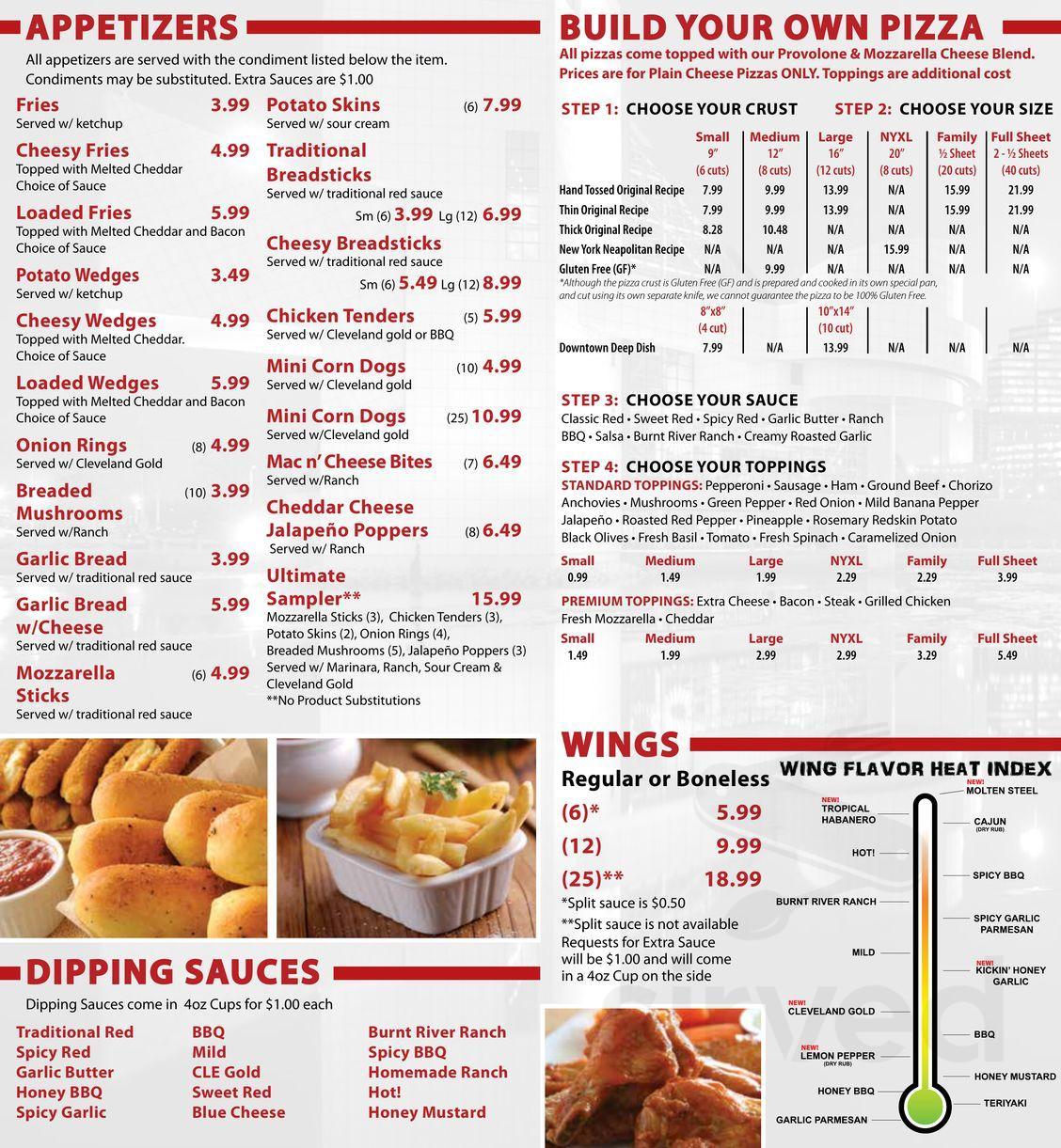 Menu - Chagrin Falls OH's Cleveland Pizza Co | Sirved