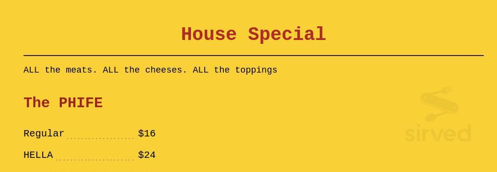 Menu - Monterey CA's Nacho Bizness | Sirved