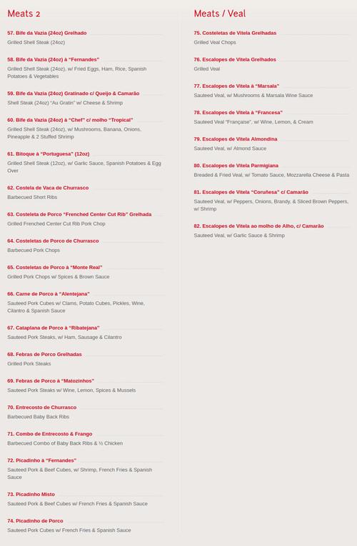 Fernandes Steakhouse 3 menu in South Amboy, New Jersey, USA