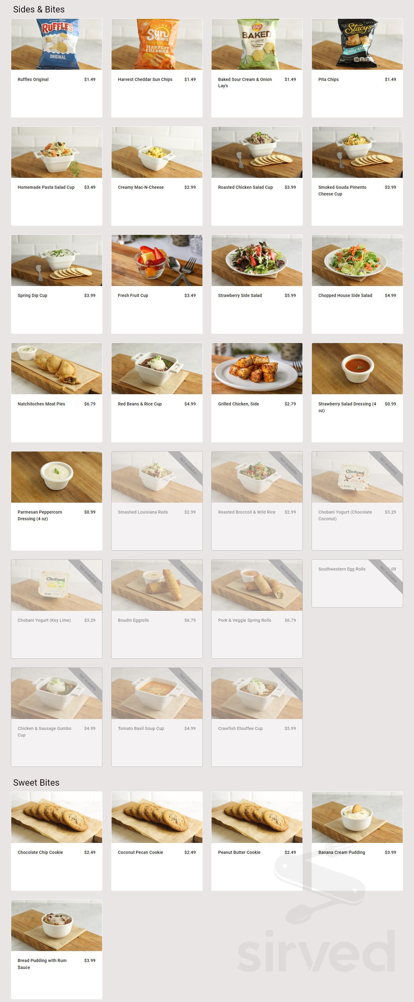 Bistro To Go Downtown menu in Shreveport, Louisiana, USA
