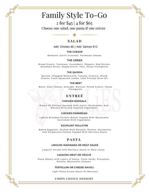 LiLLiES Restaurant & Bar menu in Washington, Washington D.C, USA