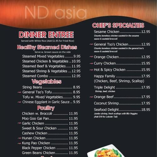 N.D. Asia Restaurant & Lounge menu in Minot, North Dakota, USA