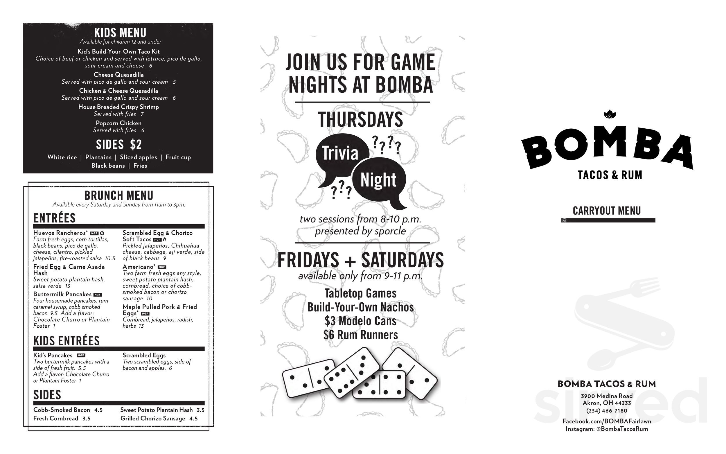 BOMBA Taco + Bar | Fairlawn menu in Akron, Ohio, USA
