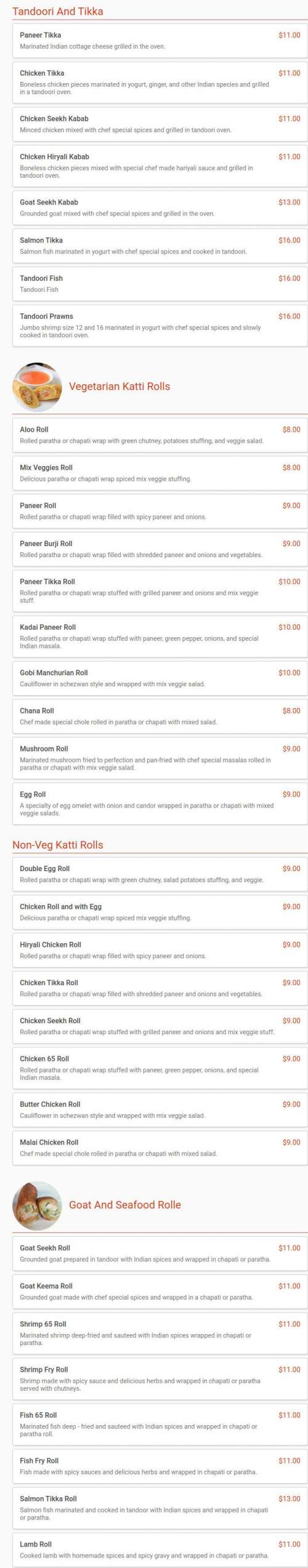 Grab N Go menu in Jersey City, New Jersey, USA