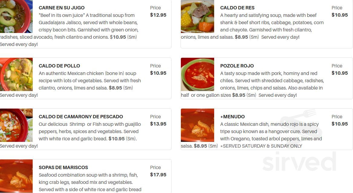 Tio Luis Tacos menus in Chicago, Illinois, United States