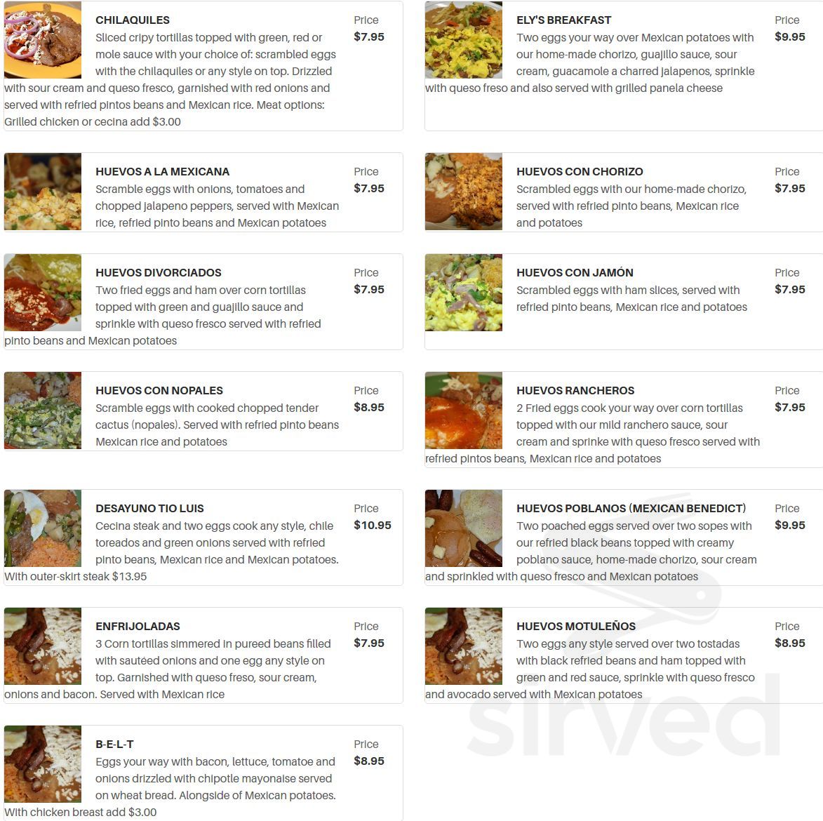 Tio Luis Tacos menus in Chicago, Illinois, United States