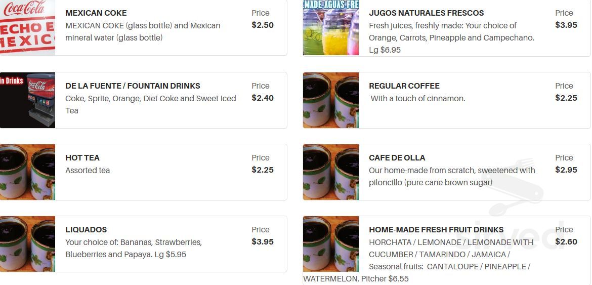 Tio Luis Tacos menus in Chicago, Illinois, United States