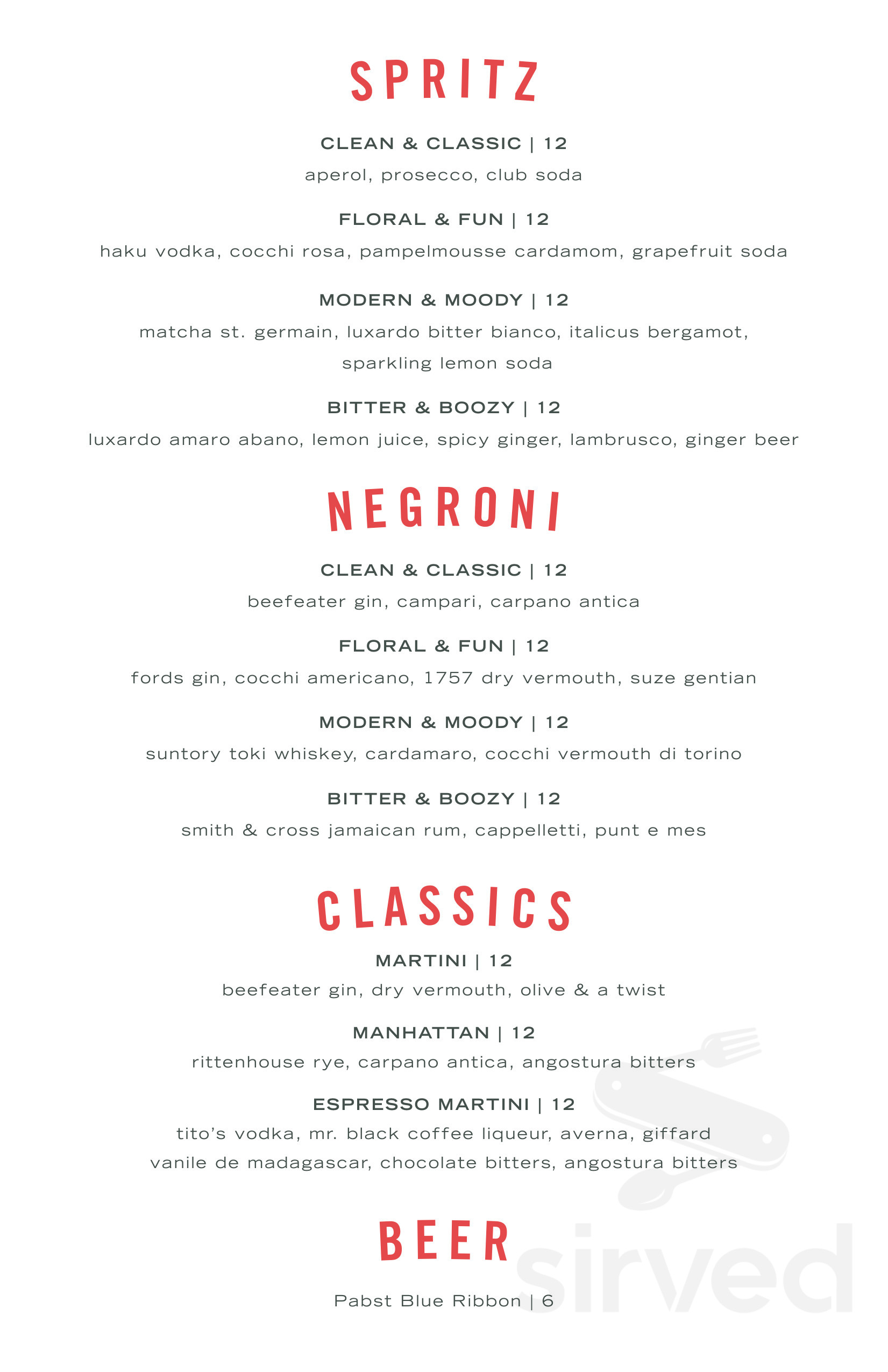 Menu for Lazia in Kansas City, MO | Sirved