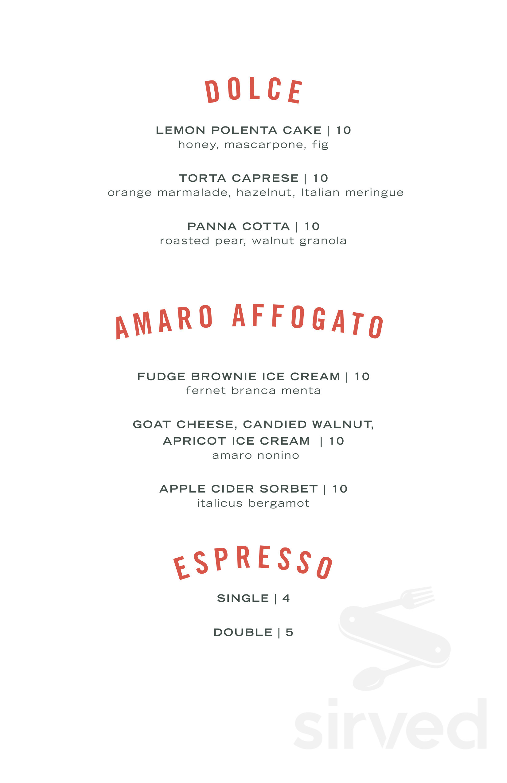 Menu for Lazia in Kansas City, MO | Sirved