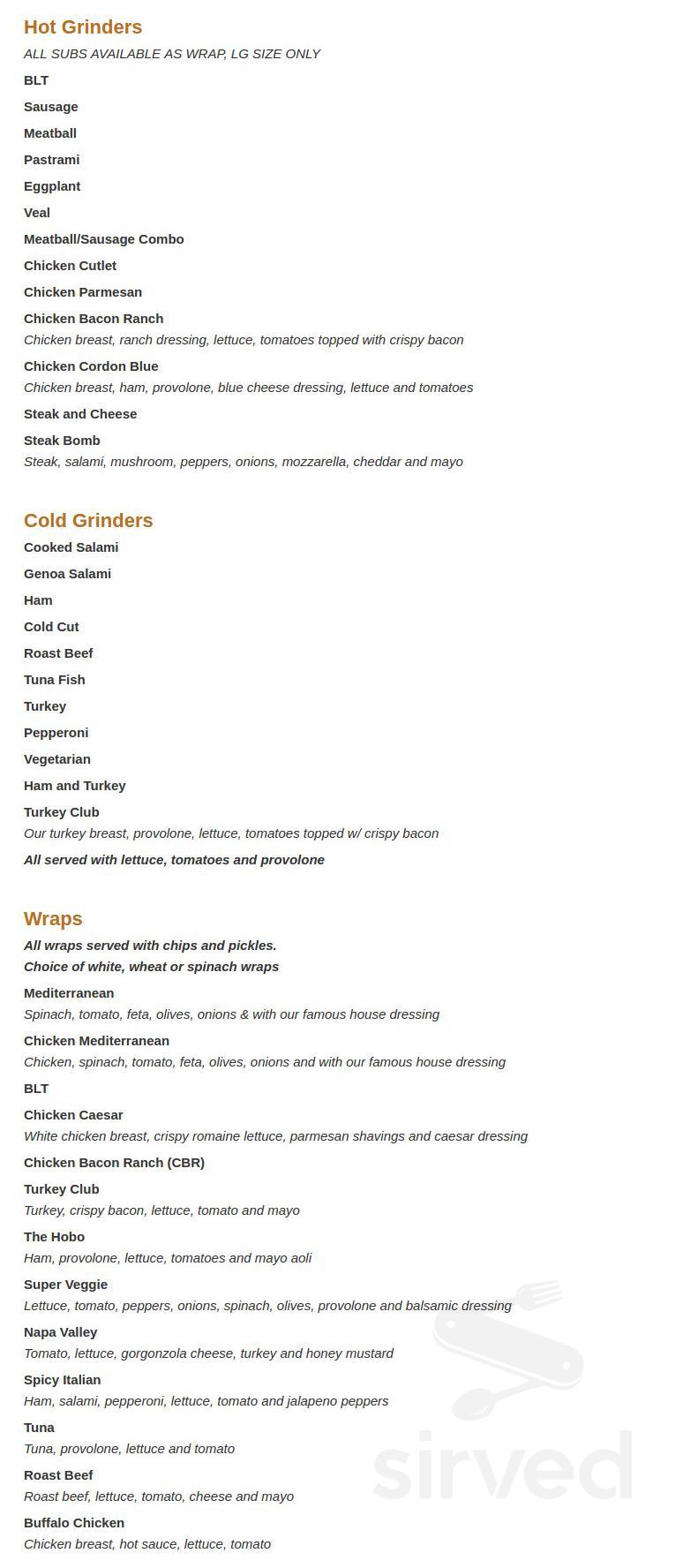 Village Pizza menu in Greenfield, Massachusetts, USA